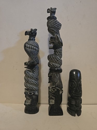 Antique Inca or Mayan Hand carved Stone Artifact Lot Of 3 | eBay