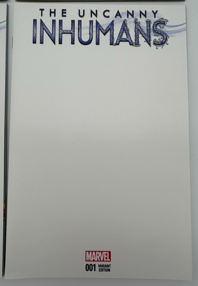 Marvel Variant - Blank Sketch Covers - 4 Copies Uncanny Inhumans #1 ...