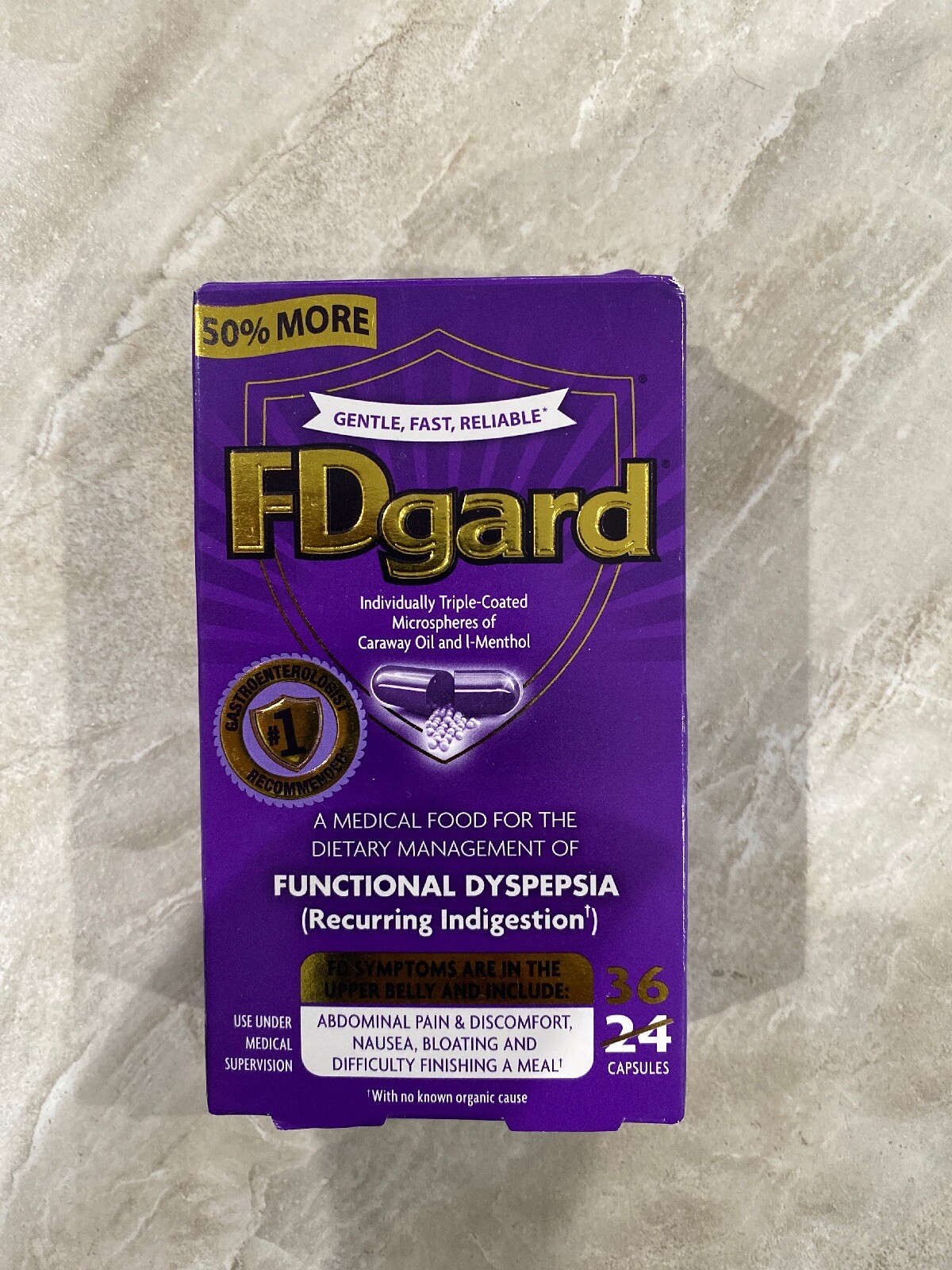 FDgard® for Functional Dyspepsia Recurring Indigestion 36 Capsules 11/ ...