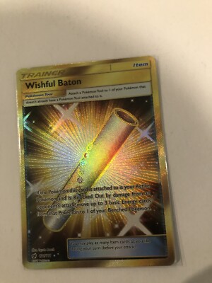 Wishful Baton 121/111 SM Crimson Invasion Secret Rare Full Art Pokemon ...