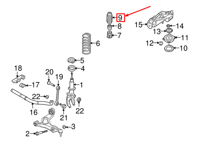 AUDI Q7 4L Shock Absorber Dust Boot 7L0412137 GENUINE for sale online ...