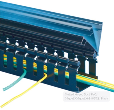 60 FT PANDUIT / H3X3BL6 TYPE H HINGES COVER WIDE SLOT WIRING DUCT 3" x ...