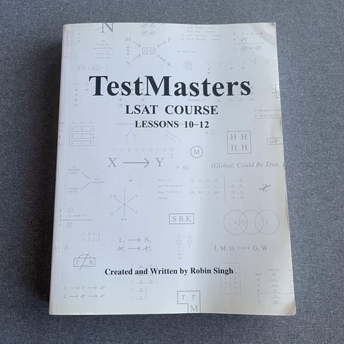 TestMasters LSAT Course Lessons 2018 By Robin Singh - Test Prep, Study ...