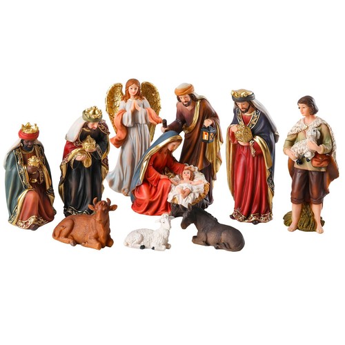 Yinns Nativity Sets 8 Inch Christmas Nativity Scene Indoor 11 Piece ...