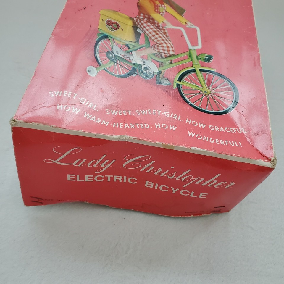 Vintage Lady Christopher Electric Bicycle Rare W/ Box Toy Figurine ...