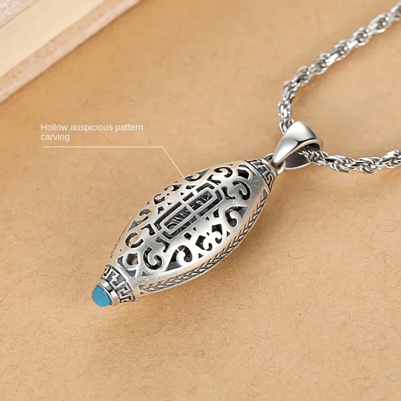 Six Character Truth Spinning Cylinder Necklace For Men And Women ...