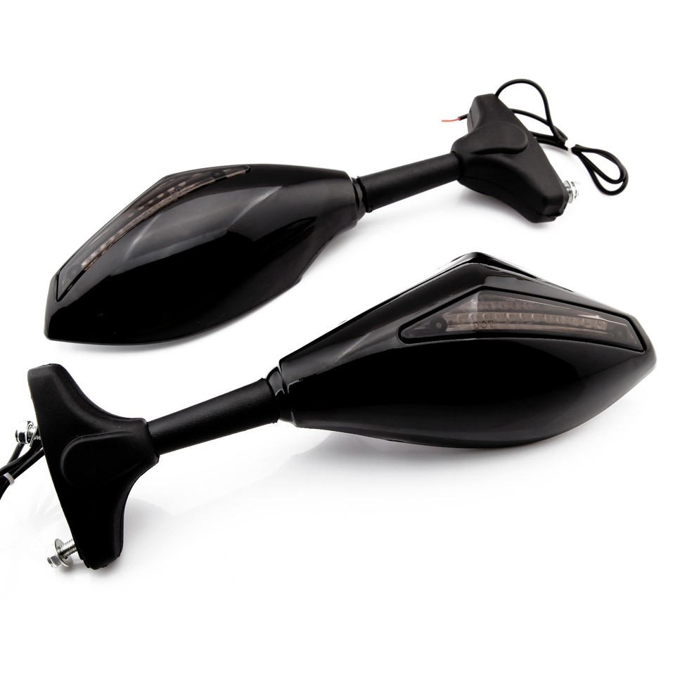 FOR Yamaha FZ6R 2010-2014 LED TURN SIGNAL REARVIEW SIDE RACING MIRRORS ...