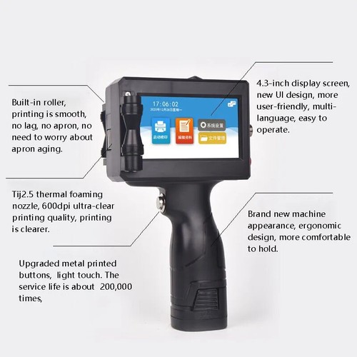 D10 Small Handheld Inkjet Printer Printing Production Date QR Code Barcode Label | eBay