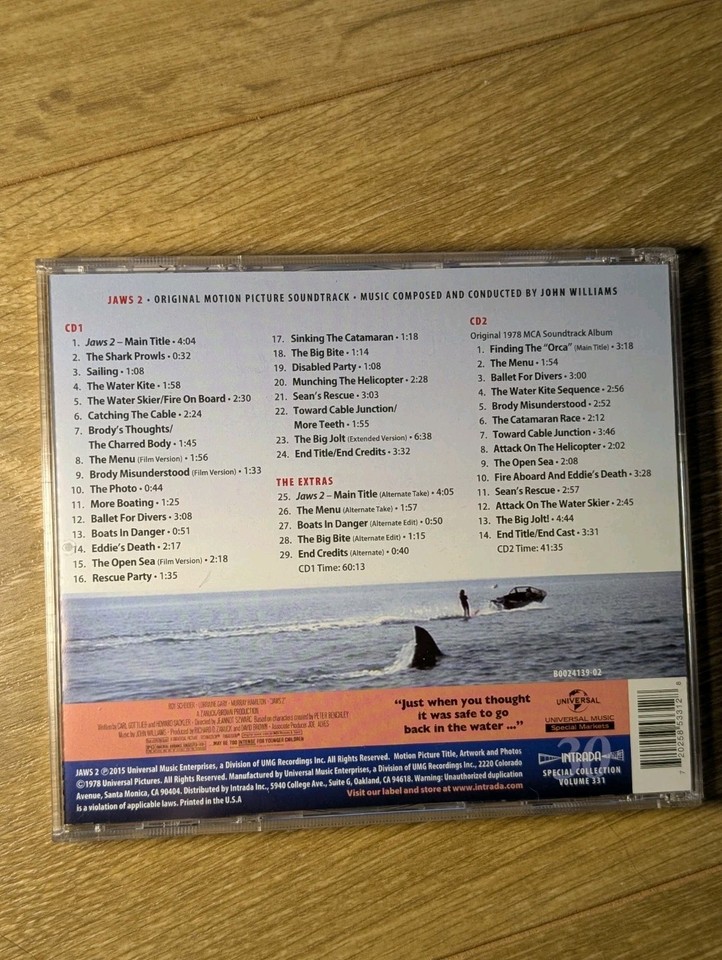 Jaws 2 - 2CD original music motion picture soundtrack. Intrada | eBay