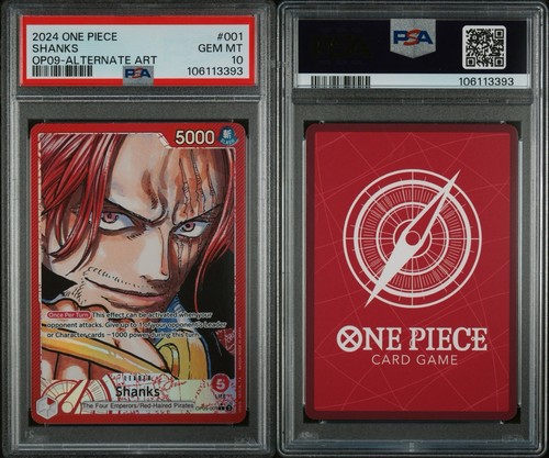 Shanks Alt Art Leader PSA 10 OP09-001 Emperors in the New World -ONE ...