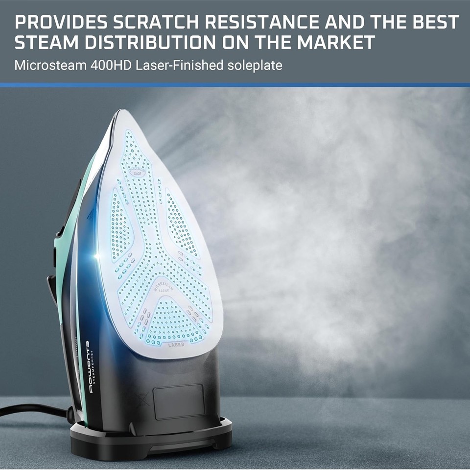 Rowenta Steam Force Pro Stainless Steel Soleplate Iron Clothes 400 ...