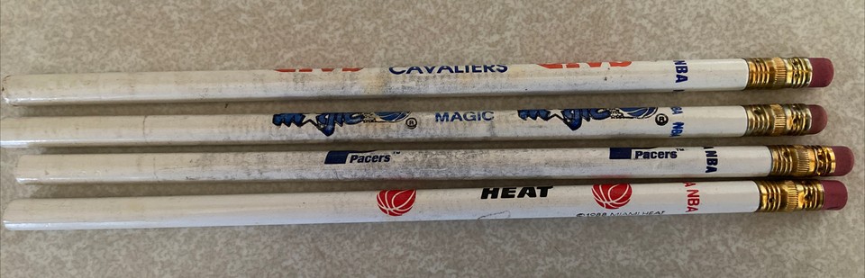 Vintage 90’s NBA team Pencils (Magic, Heat, Pacers, Cavs) Unsharpened ...