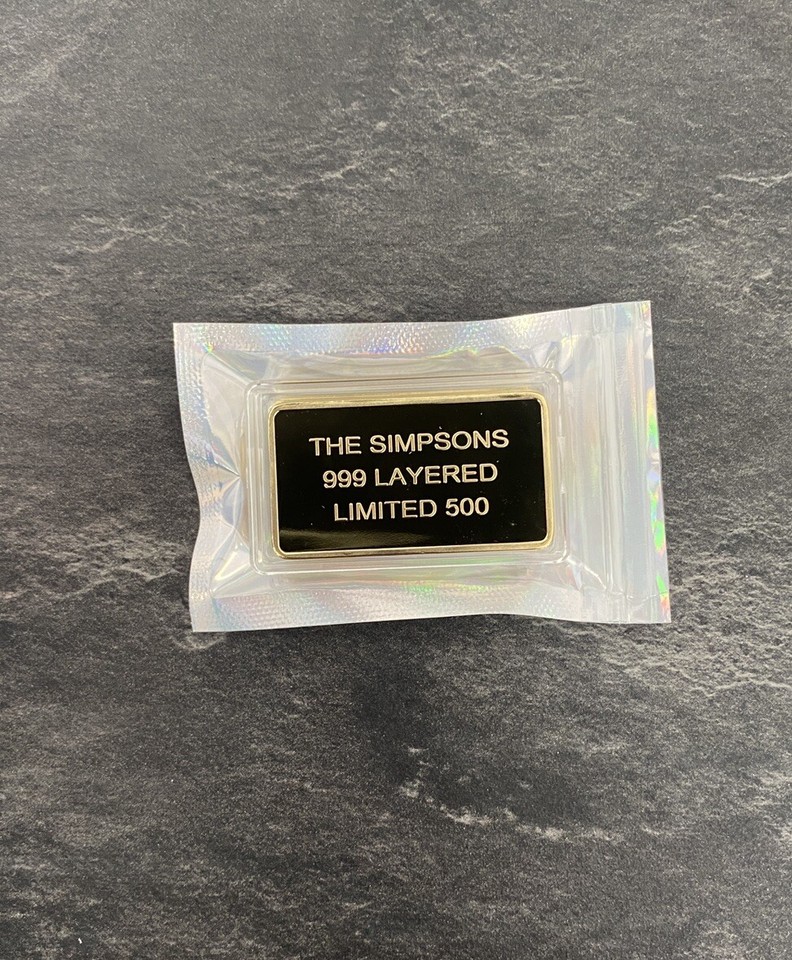 The Simpsons Gold Bar 1 Troy Oz Ingot Finished in 24k Karat Gold ☁️ ...