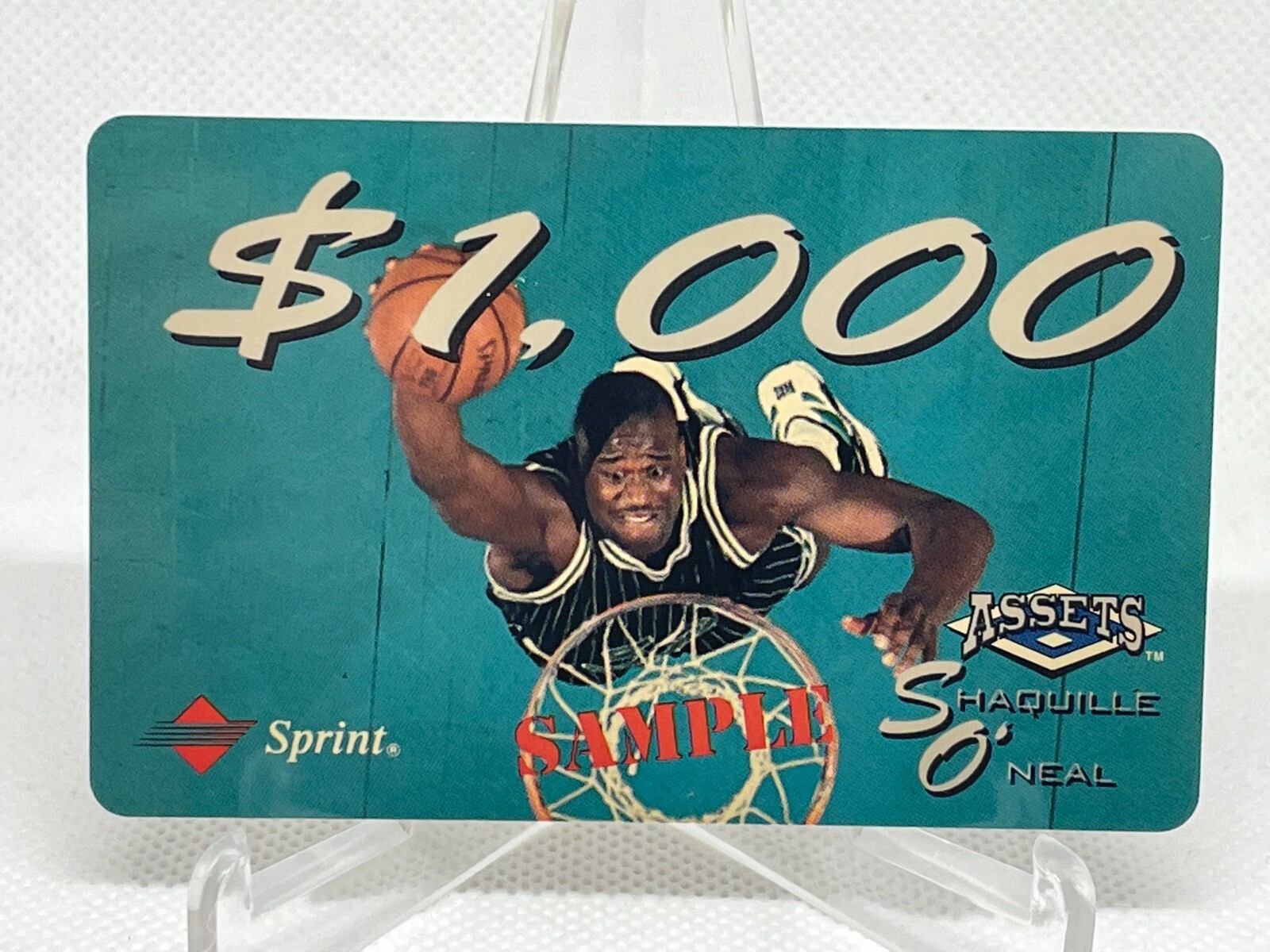 Shaquille O'Neal 1994 Classic Assets Sample Sprint $1,000 Phone Card | eBay
