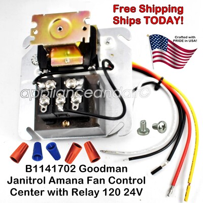 B1141702 Goodman Janitrol Amana Fan Center Transformer Relay 120 24V ...