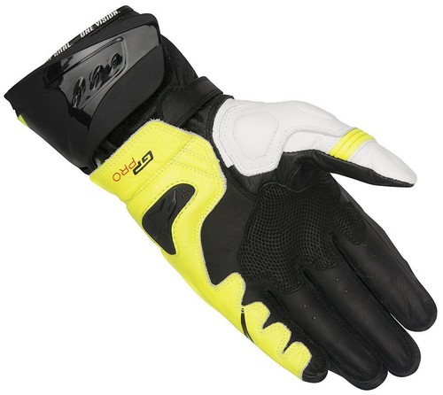 Alpinestars GP PRO R2 Fluo Yellow Glove Leather Motorcycle Race Gloves ...