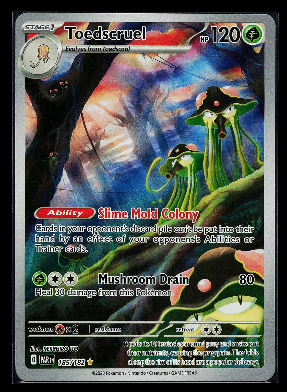 Pokemon Card - Toedscruel Paradox Rift 185/182 Illustration Rare Full ...