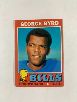 1971 Topps - George Byrd #58 Buffalo Bills Football Card EX | eBay