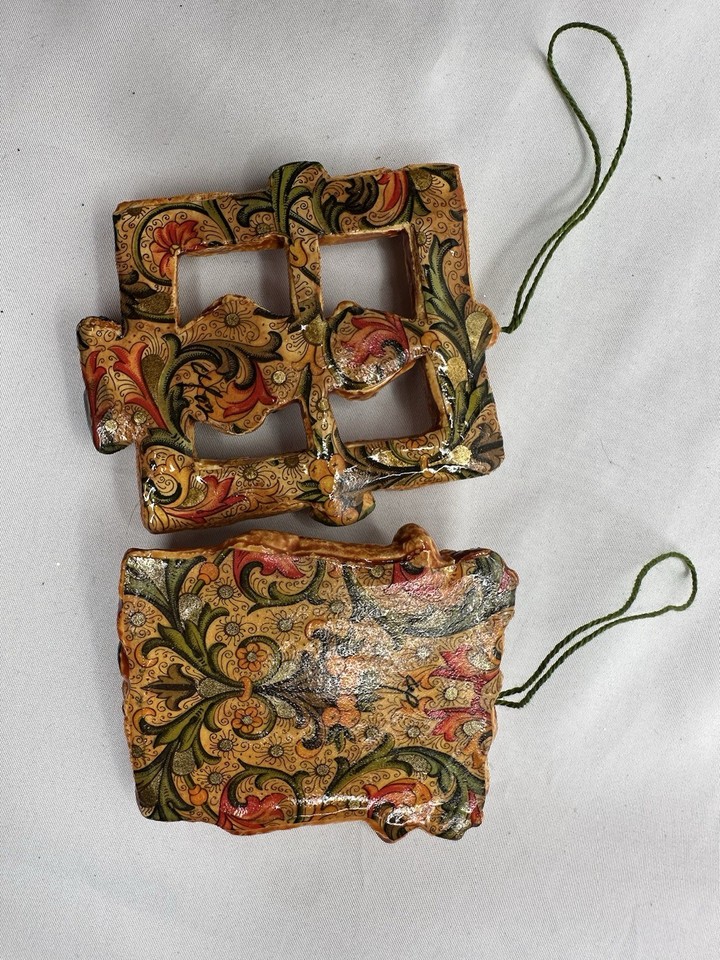 Christmas Ornaments Santa Claus Reindeers Sculptured Clay Lot 2 | eBay UK