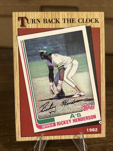 1987 Topps - Turn Back The Clock Rickey Henderson #311 1982 In Yellow ...
