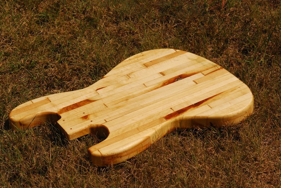 Reclaimed Jazz Bass Scrap Wood/Butcher Block Body | eBay