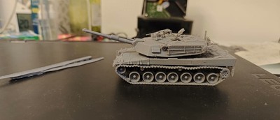 3D printed 1/72/48 Leopard 2 Main Battle Tank chassis +M1 Tank turret ...