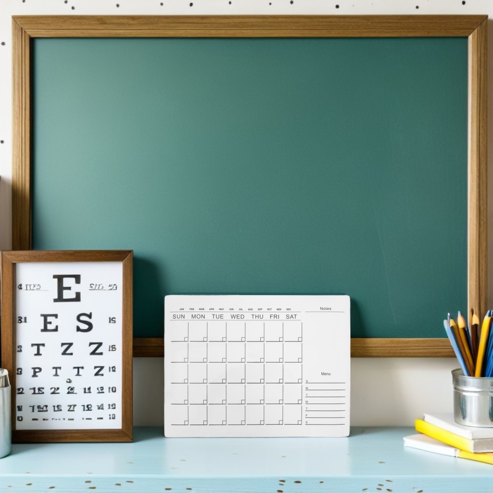 2026 Monthly Calendar Dry Erase Adhesive Whiteboard Removable Schedule ...