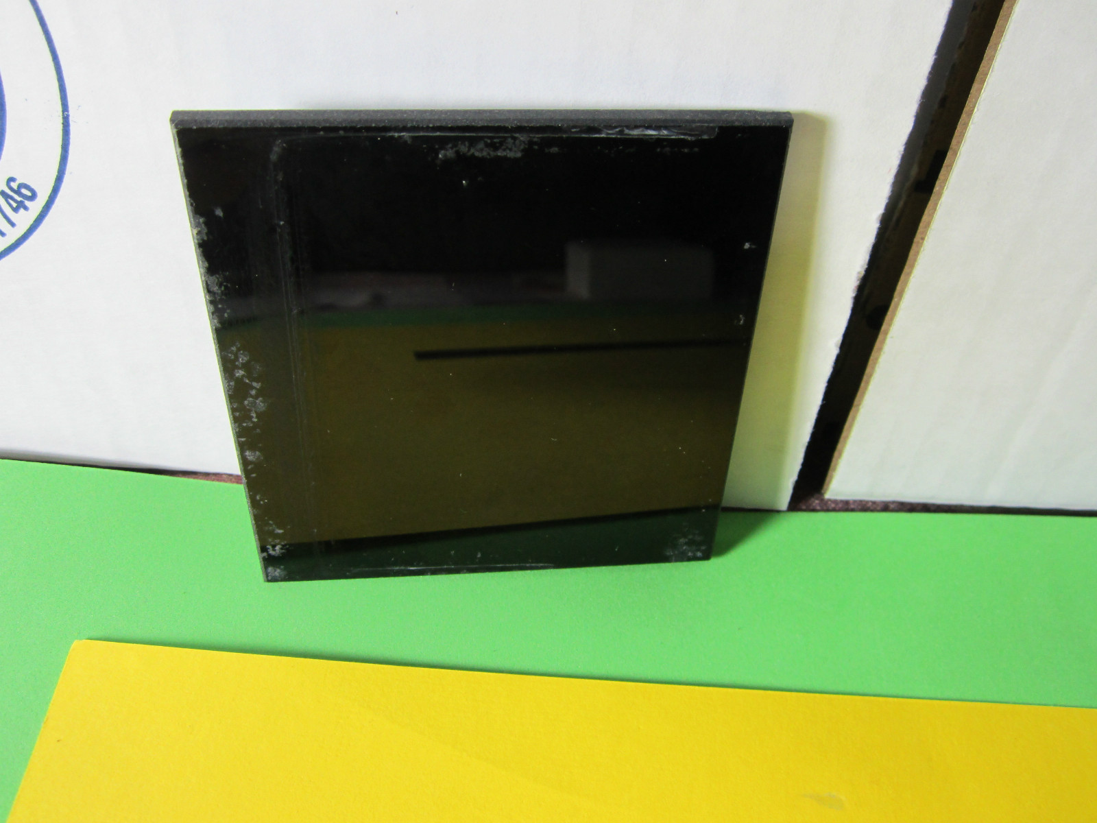 OPTICAL LARGE SQUARE GLASS DARK BLUE FILTER LASER OPTICS BIN#28-78 | eBay