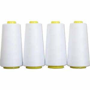 4 Pcs. 6000 Each Yards Sewing Machine Polyester Threads Overlock Cones ...