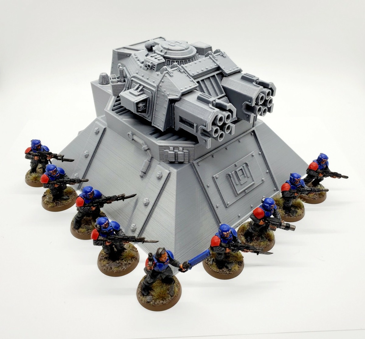 3D Printed War Game Scenery Turret 3D Printed Sci-Fi XL Vulcan Gun ...