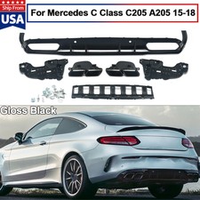 MERCEDES C Class C205 Coupe AMG Rear Bumper Diffuser 2015 to 2018 ...