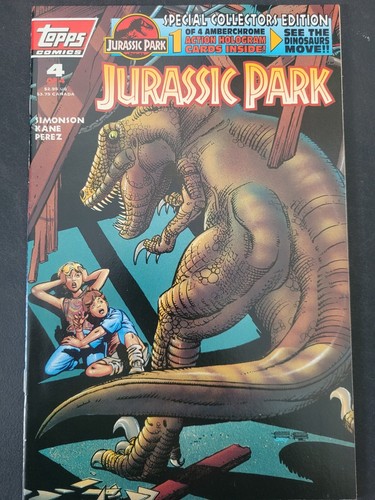 JURASSIC PARK #4 (1993) TOPPS COMICS MOVIE ADAPTATION! GIL KANE ...