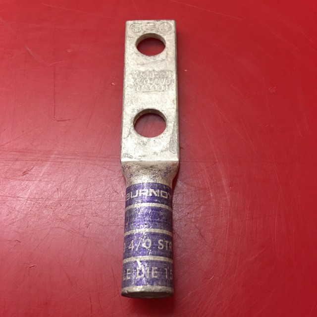 Burndy YA28-2N 4/0 AWG purple die 15 compression lug (lot of 6) | eBay