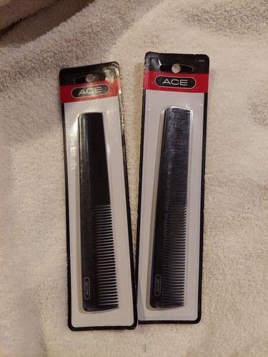 Ace Dressing Hair Comb 7.5 Inch Black 2 Sealed Combs 13114612861| eBay