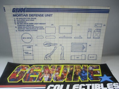 "Vintage" GI Joe Mortar Defense Unit BLUEPRINTS+INSTRUCTIONS Original ...