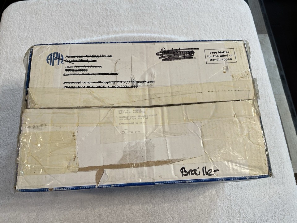APH Light-Touch Perkins Brailler Blue Original Box and Manual 1-00815 ...