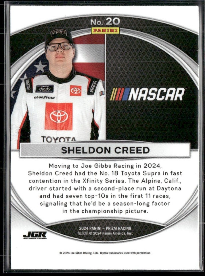 Sheldon Creed Signed 2024 Prizm National Pride IP Auto #20 | eBay