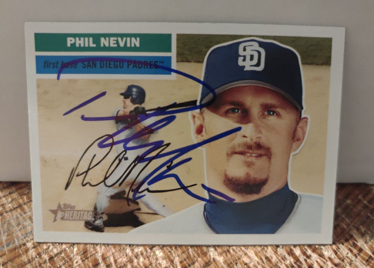 Phil Nevin Autographed 2005 Topps Heritage Signed Baseball Card #108 ...