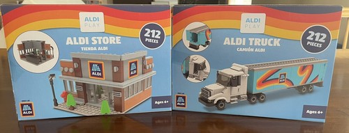Bee Happy ALDI Bricks Store And Truck Set Of 2 Building Bricks NIB 2024 ...