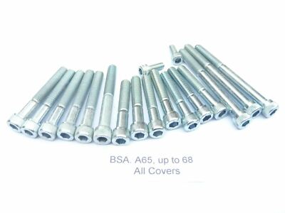 BSA A65/A50 (up to 1968) Engine Outer Covers Allen Screw Set BZP BSF | eBay