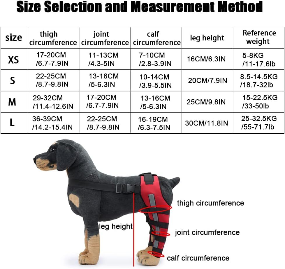 Dog Legs Support Straps Black Pet Leg Braces Hind Leg Strap Support 3 ...