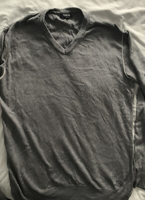 FireTrap V Neck Sweater Jumper Grey Mens | eBay UK