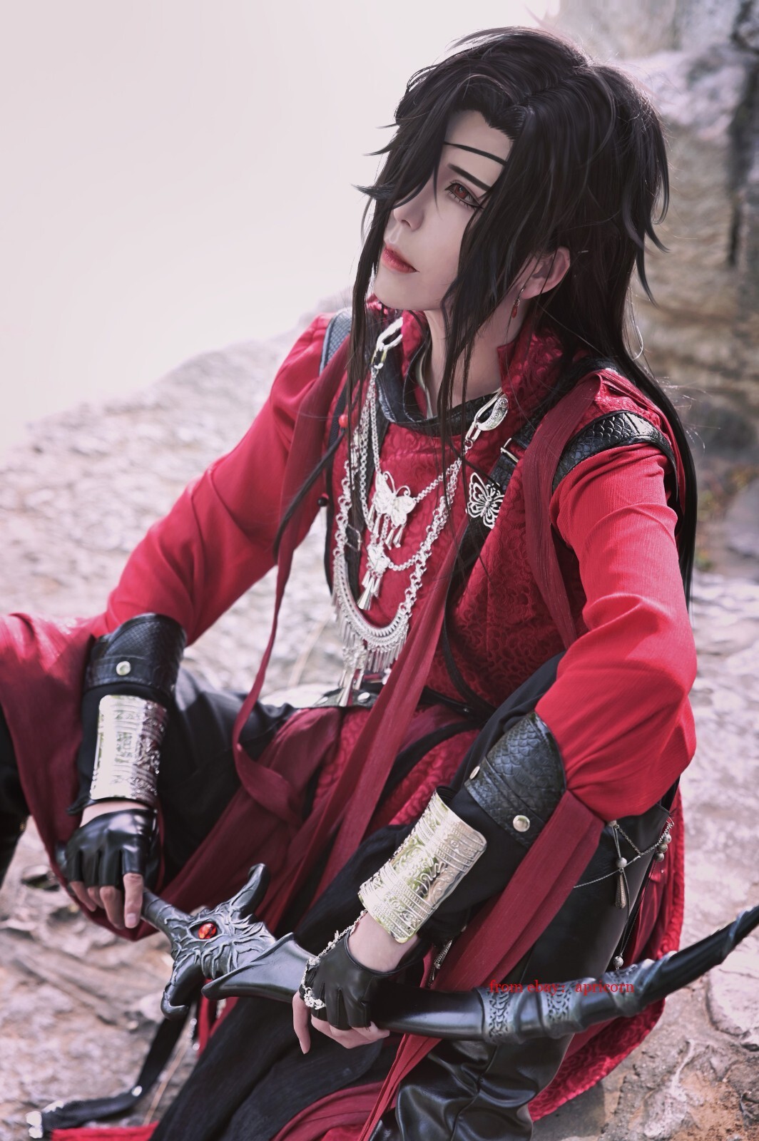 San Lang Hua Cheng Erming Scimitar Cosplay Prop Resin Statue Model ...