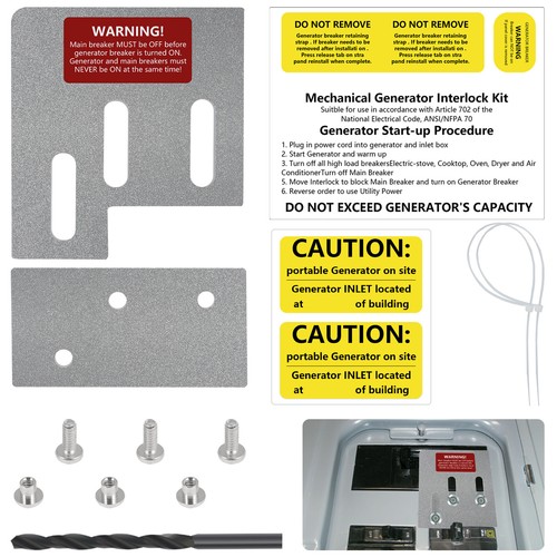 Generator Interlock Kit Compatible with QO Main Breaker Interlock Kit ...