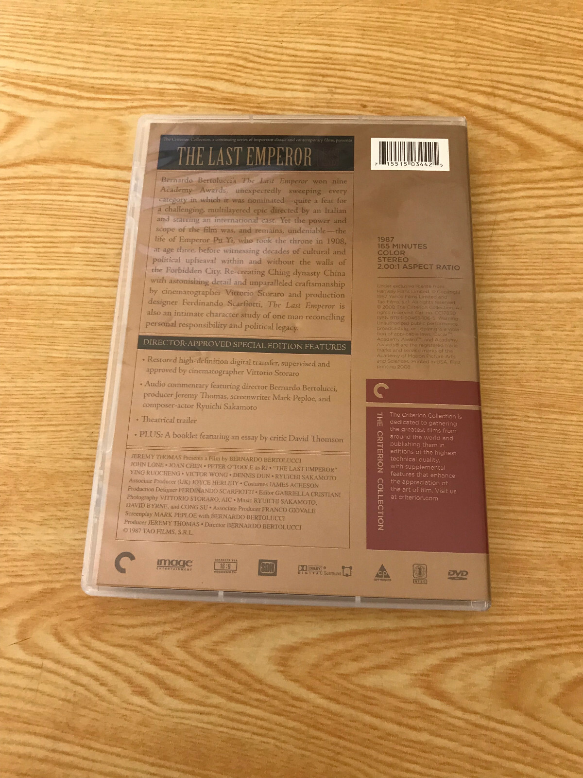 The Last Emperor - Criterion Collection DVD | eBay