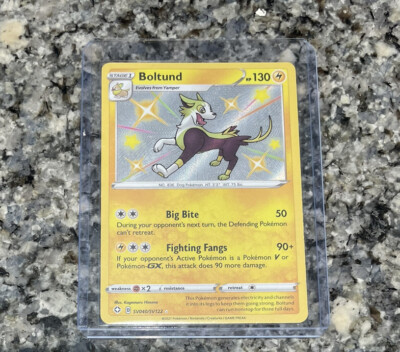Pokémon TCG Boltund Shining Fates SV040/SV122 Holo Shiny Rare NM/M W ...