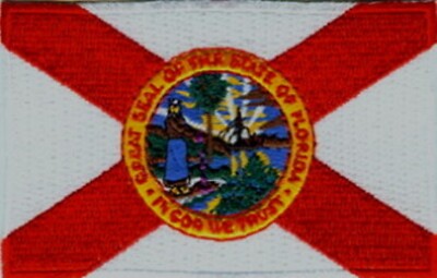Florida USA State Flag Embroidered Patches 3"x2" iron-on | eBay