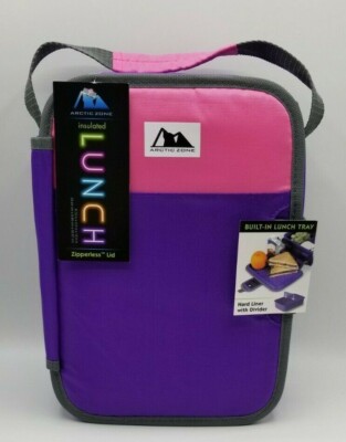 Arctic Zone Insulated Lunch Box Built- In Lunch Tray Zipperless Lid ...