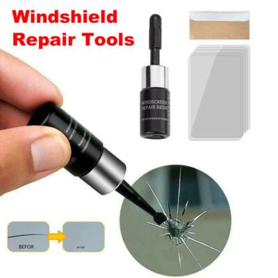 Windshield Repair Kit Fix Glass Chip Crack Car Windscreen Wind Screen ...