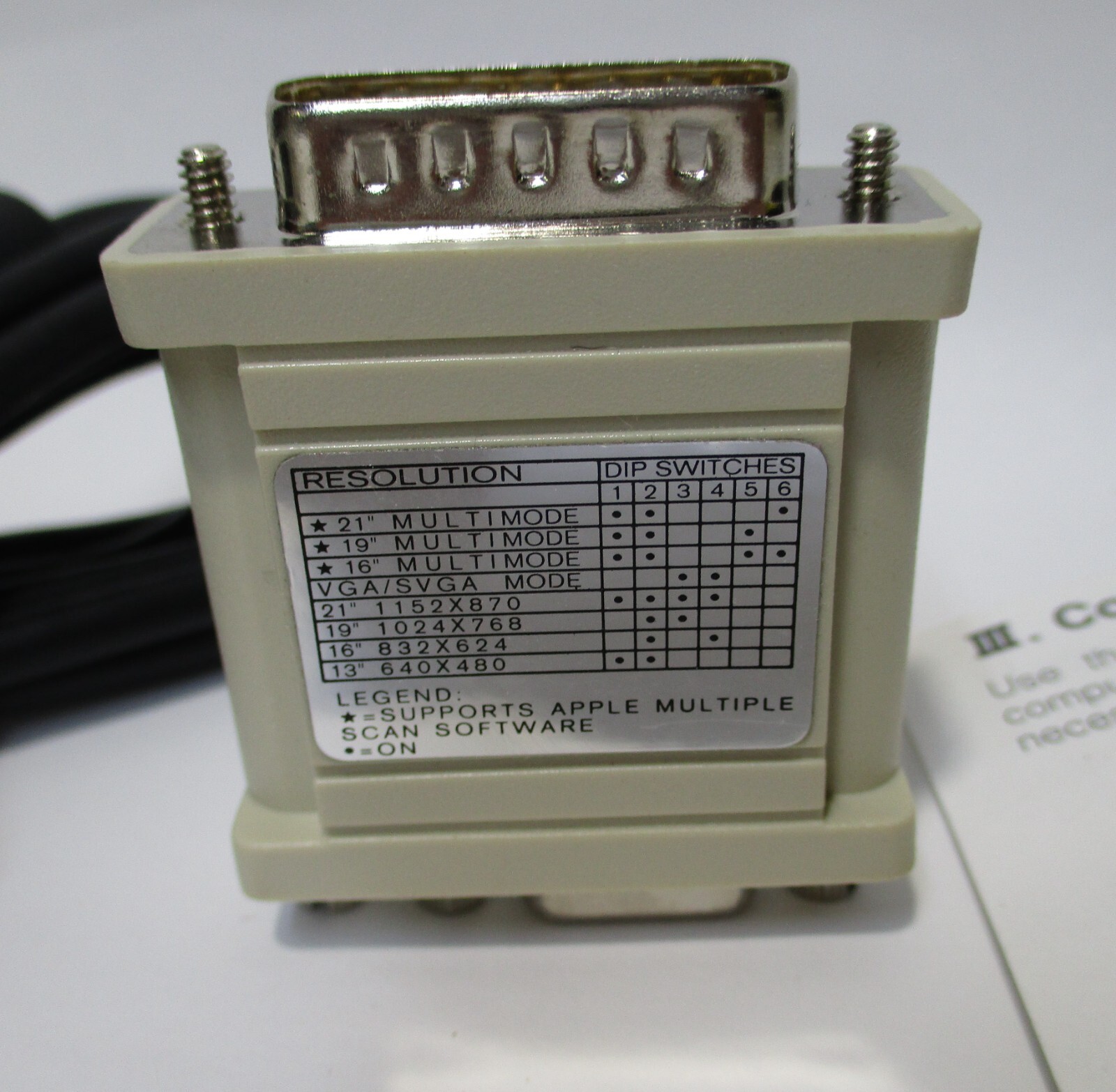 Sharp Mac DB15-M to HD15-F Desktop Laptop VGA Gender Changer Kit ...